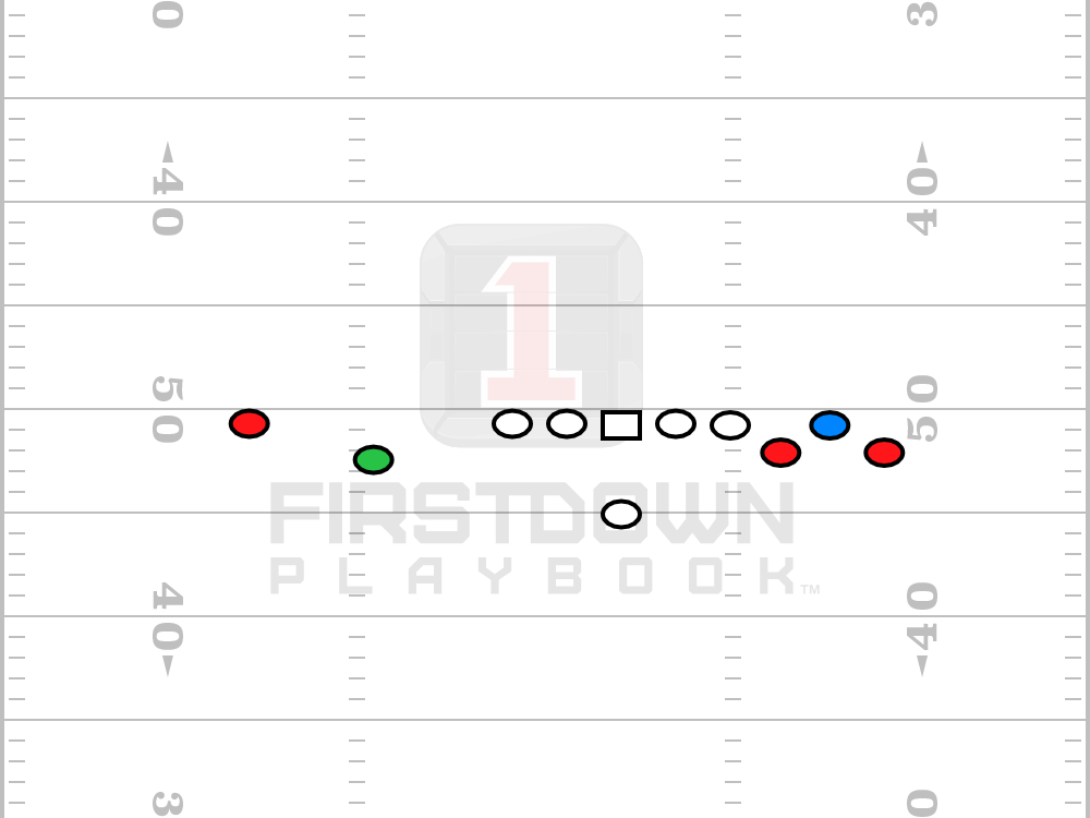 Empty Bunch | Editable Football Play Drawing